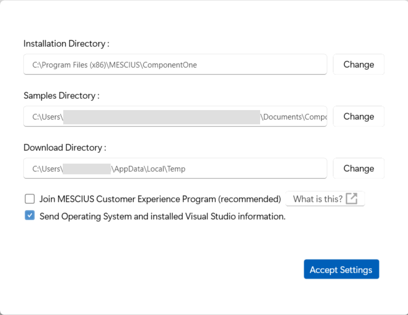 Installation ASP NET MVC Controls ComponentOne