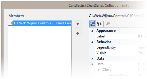 Step 2 of 4: Adding a SeriesList to the Candlestick Chart | ComponentOne CandlestickChart for ...