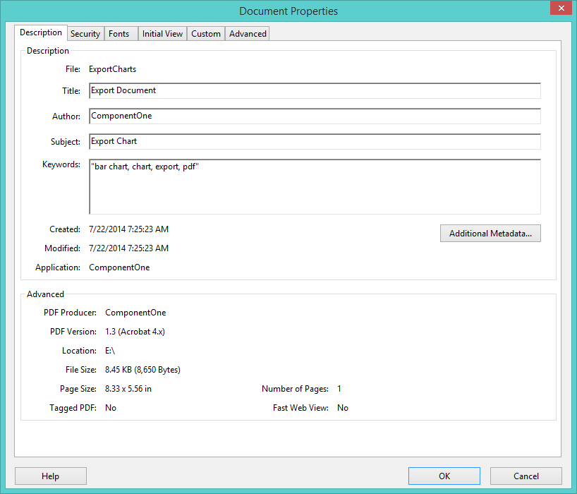 Export Service | ComponentOne LineChart for ASP.NET Web Forms