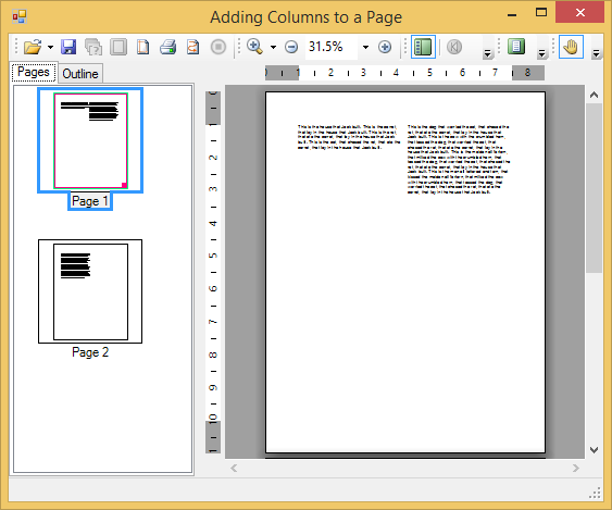 Adding Columns to a Page | Reports for WinForms | ComponentOne