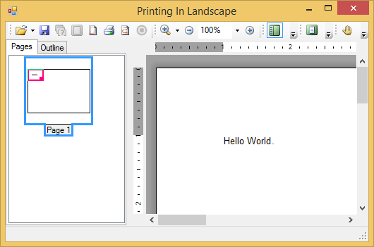 Printing in Landscape | Reports for WinForms | ComponentOne